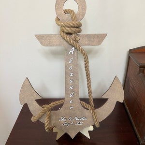 Anchor Wedding Guest Book Nautical Wedding Sign Navy Wedding - Etsy