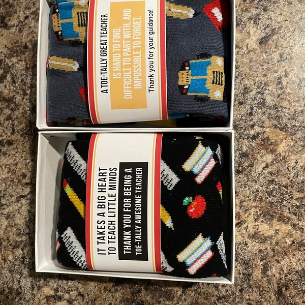 Men Teacher Gifts, Thank You Teacher Socks Gift Box, Male Tutor Gift ...