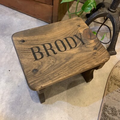 Personalized Kids Stepping Stool Rustic Decor Children's Step Stool ...