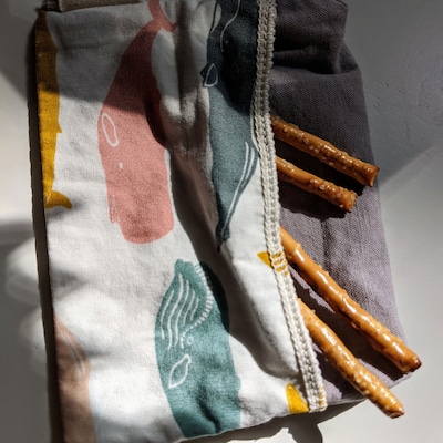 PDF Sewing Pattern. Lunch & Project Bag. Zero Waste Tutorial. Beginner ...