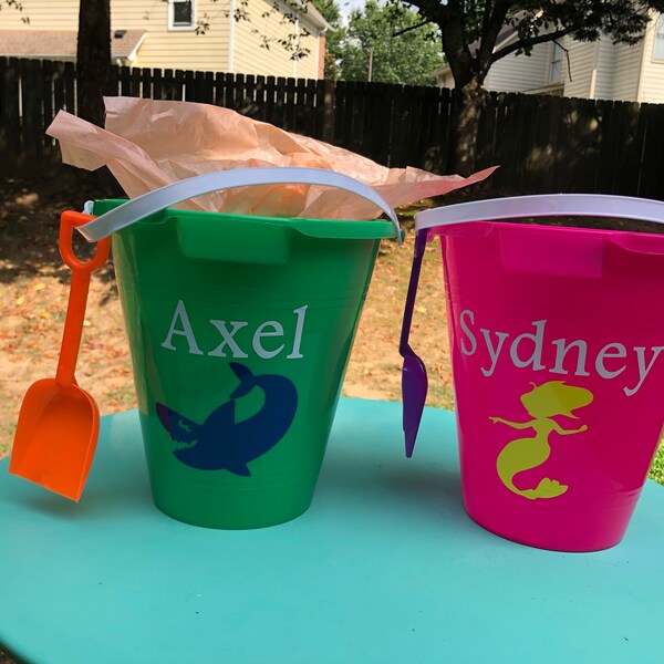 Personalized Beach Bucket Sand Bucket Fun in the Sun Beach Pail Beach ...