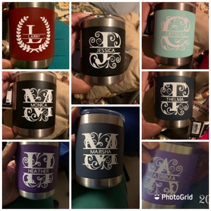 Monogram Car Decal/monogram Decal/split Letter Decal/ Laurel | Etsy