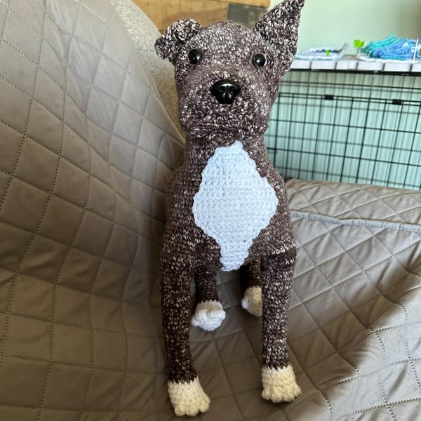 Pit Bull Crochet Pattern, Realistic Dog Amigurumi: Create Your Own Cute ...