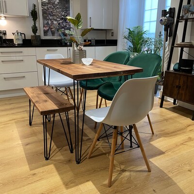 ARTEMIS Dining Table Bench Chairs Hairpin Luxury Industrial - Etsy UK