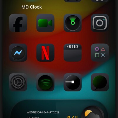 Iphone 14 Ios 17 Dark Mode Icons Pack - Etsy UK