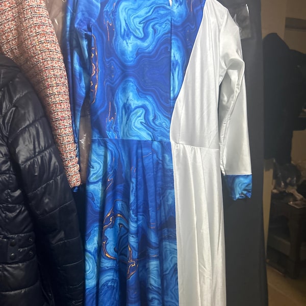 RIVER of BLESSINGS 1 (w/gold) Worship Overlay / Prophetic Dance Dress ...