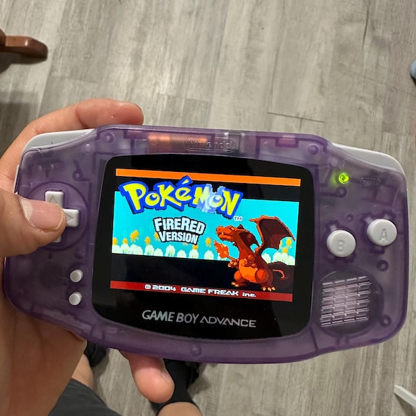 Atomic Purple Game Boy Advance GBA Ips LCD Usb-c 1800 Mah Rechargeable ...