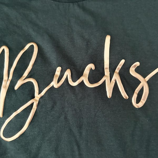 Custom Puff Print Team Name T-shirt, Embossed Design Customized ...