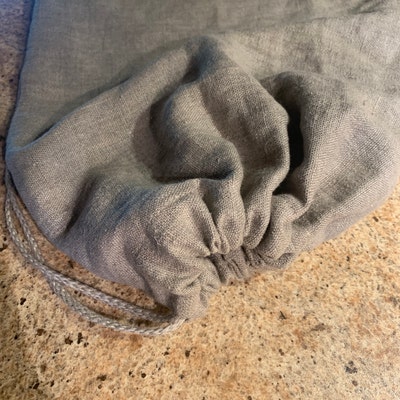 Linen Bread Bag, Natural Pure Linen Bread Loaf Bag With Handmade Flax ...