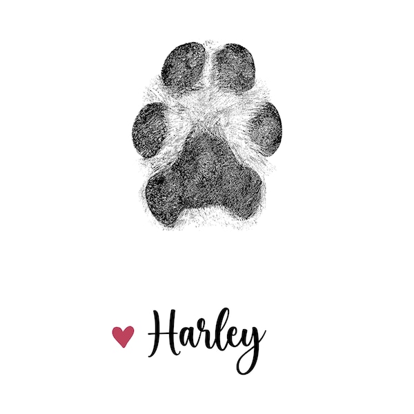 Custom Paw Print From Photo, Nose Print, Dog and Cat Paw, Paw Print ...