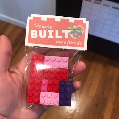 Valentines Legos or Building Block Candy Bag Label INSTANT DOWNLOAD ...