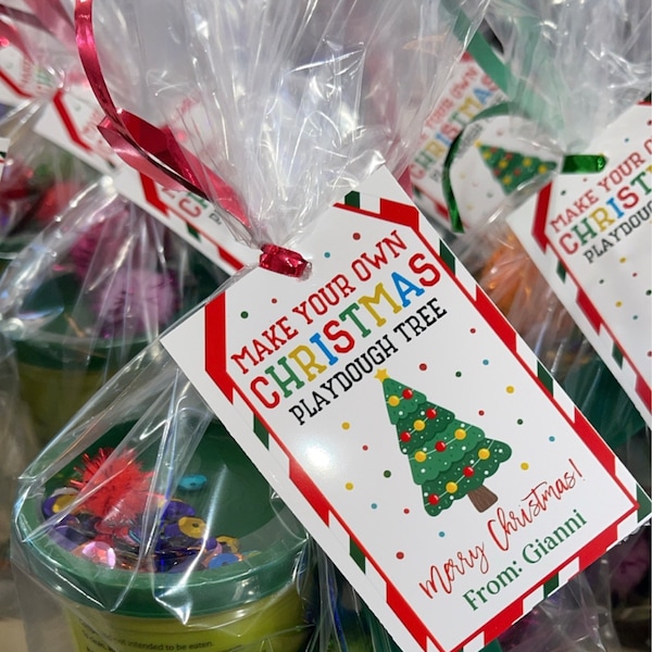 Christmas Printable Make Your Own Christmas Tree Tag Holiday Favor Tag ...