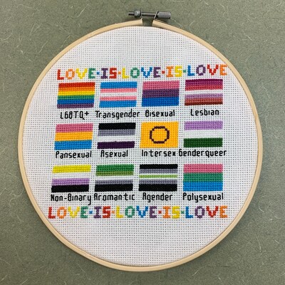 LGBTQ Pride Flags Cross Stitch Pattern - Etsy