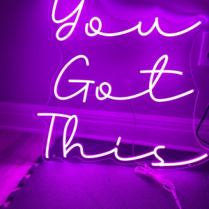 Motivational Neon Sign dreams Work Success - Etsy