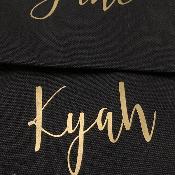 MAKEUP BAG, Personalized Pouch, Minimalist Customized Text Print ...