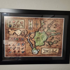 Map of Termina From Legend of Zelda, Majoras Mask English or Hylian ...
