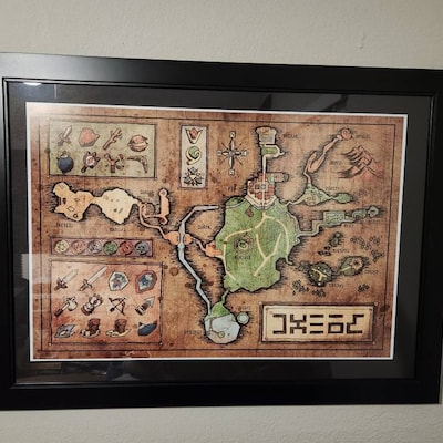 Map of Hyrule From Legend of Zelda, Twilight Princess English or Hylian ...