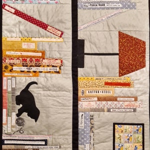 Bibliocat PRINTABLE PDF PATTERN A Whimsical Library Quilt Pattern ...