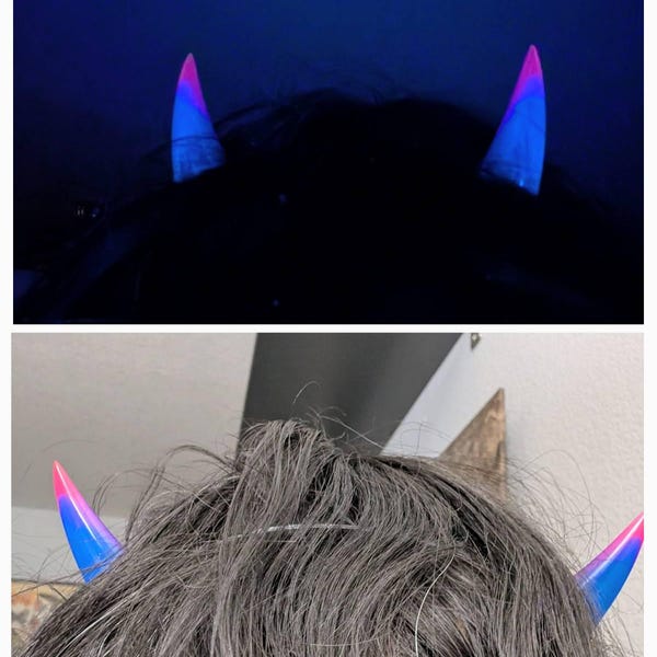 Transparent Red Resin Cast Oni Horns - Demon / Devil / Dragon / Monster ...