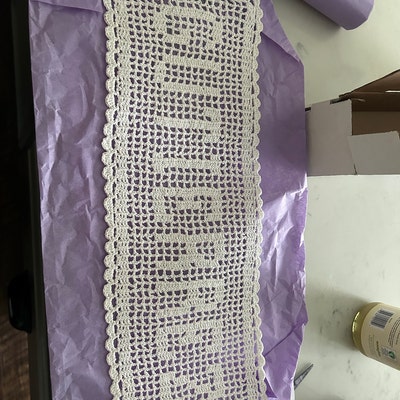 Custom Handmade Crocheted Name Doilies Gift Name Doily Personalized ...