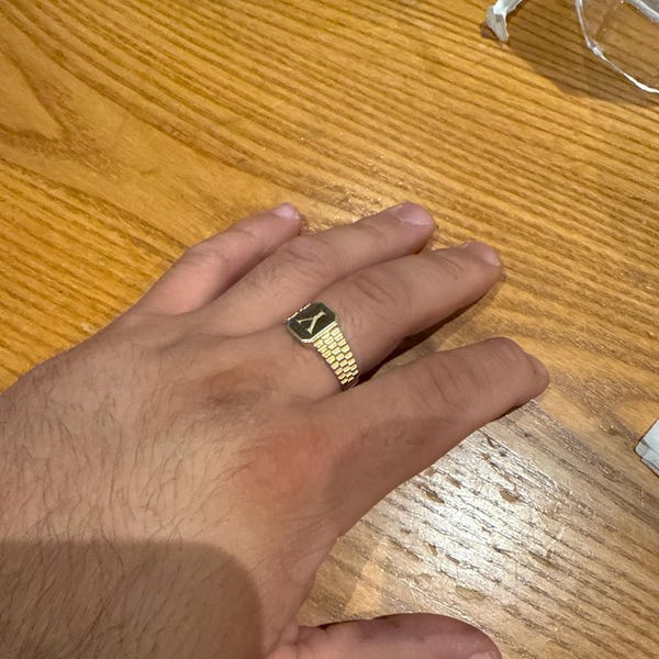 Signet Ring Men, Personalized Watch Ring, Gold Signet Ring, Initial ...