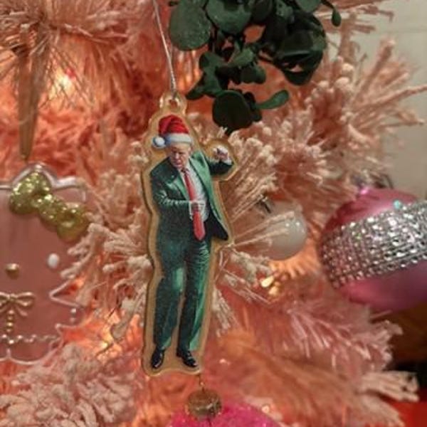 Trump Dancing Ornament, Christmas Trump Acrylic Hanging Ornament MAGA ...