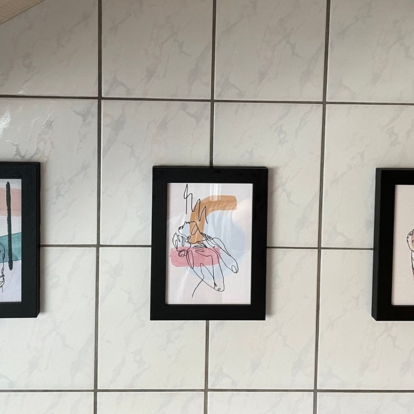 One Line Male Contour, Muscular Man Art, Male Body Line Art, Line ...