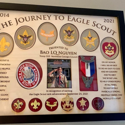 Journey to Eagle Plaque, 11x14 Wood Plaque, Eagle Scout Patches, Eagle ...