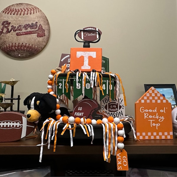 TN Volunteers, Tennessee, Football Tier Tray Decor, Vols, Rocky Top ...