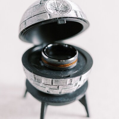 Death Star Ring Box for Weddings or Marriage Proposals Stand and ...