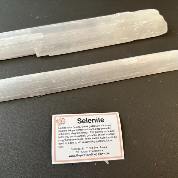 9 In. SELENITE Wand LARGE | Magic Fairy Wands | Crystal Healing ...