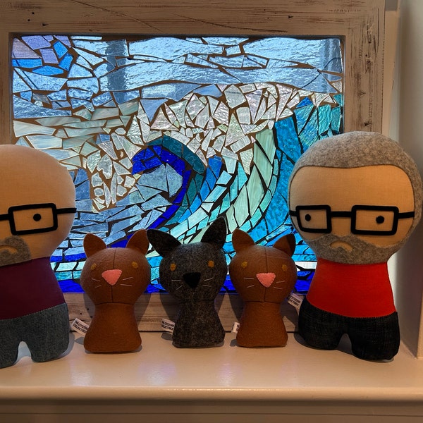 Custom Cat Portrait, Plush Cat, Memory Cat Personalized Doll, Handmade ...