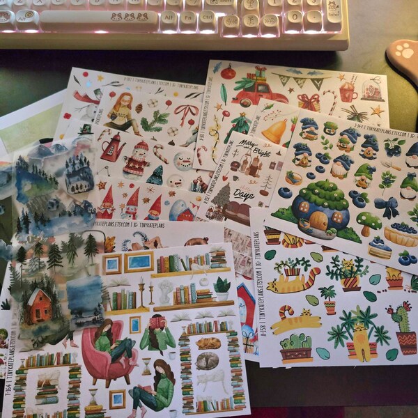 12 Sticky Note Planner Stickers, Notepad Planner Stickers, Blank Doodle ...