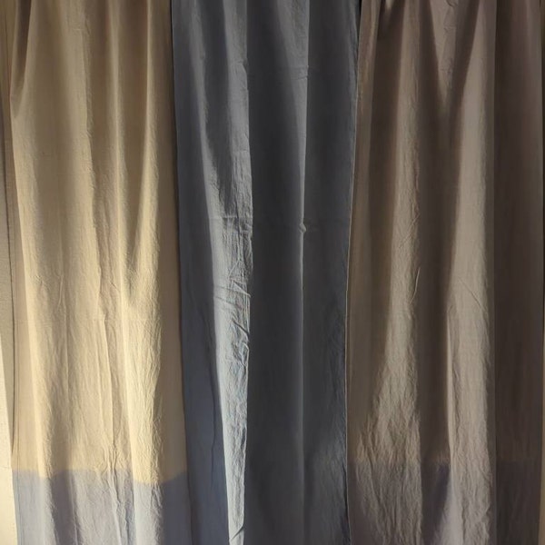 Boho Stonewashed 8 Colors / Pair Terracotta Pure Cotton Panels Custom ...