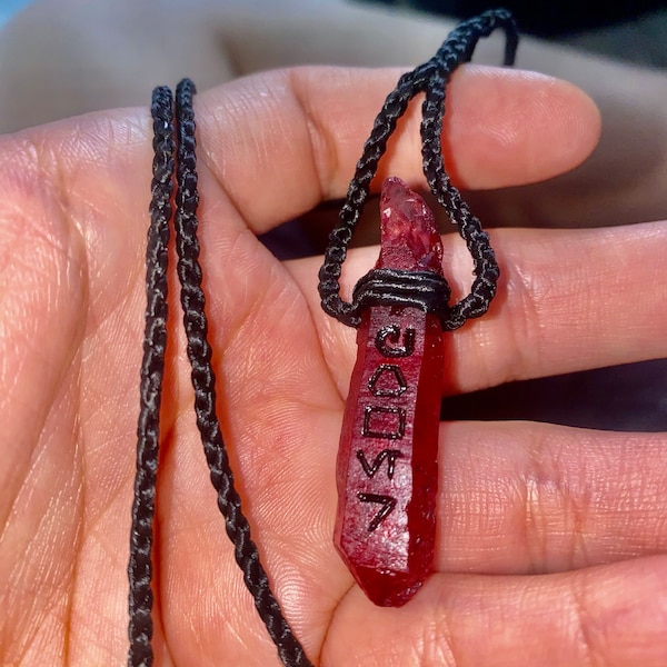 Custom power Engraved Crystal Necklace Inspired by Star Wars Sith Jedi ...
