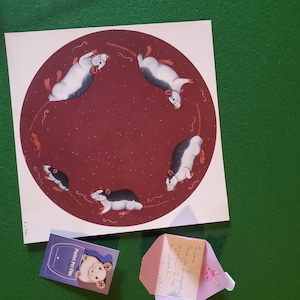 Rat Birthday Card Two Rats Enjoying a Birthday Cake and | Etsy