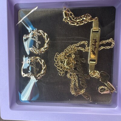Custom Engraved Photo Pendant Necklace, Piecture Necklace, 18k Gold ...