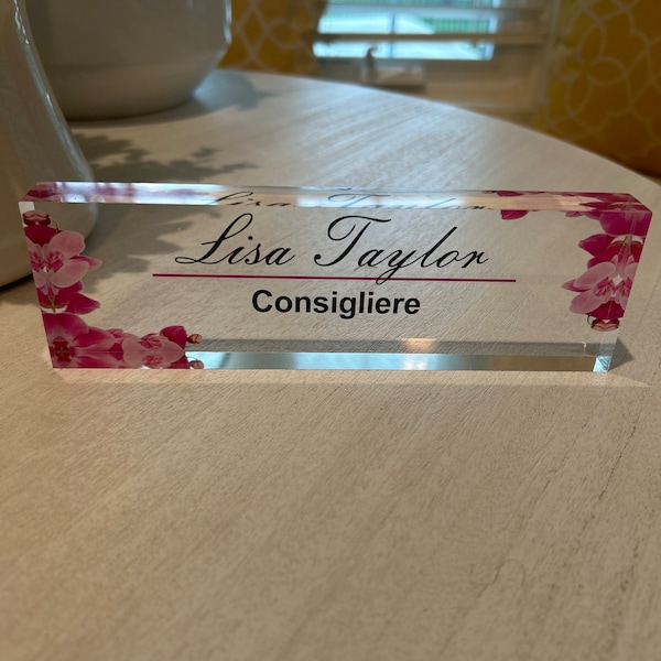 Custom Acrylic Name Plate Personalize Desk Plaque for Office Hospital ...