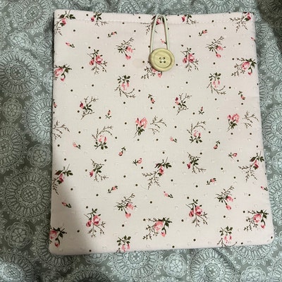 Flowers Kindle Sleeve, Pink Rose Kindle Pouch, Padded Kindle Cover ...