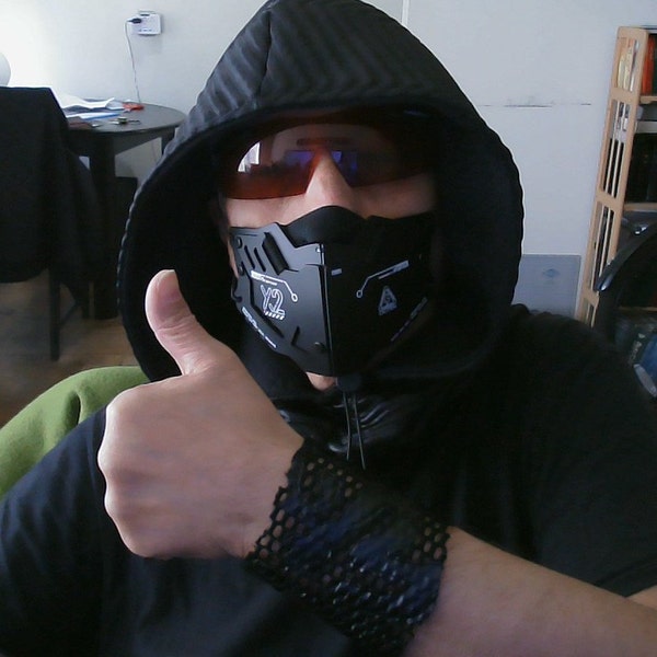 Hood Light Grey Tie Dye Light Fabric Hood Lining Hood Desert Festival ...