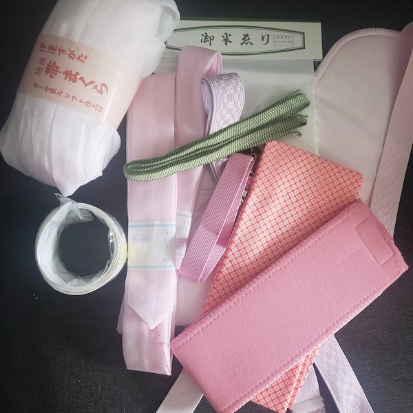 Sale! 11 Items Starters Kimono Kitsuke Set Japanese Kimono Dressing ...