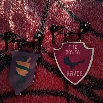 2 Pins the Arcana Rowdy Raven Pub & Magic Shop Signs CLEARANCE SALE - Etsy