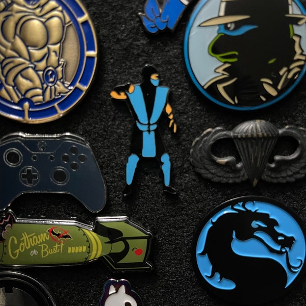 Sub Zero Mortal Kombat Ninja Hard Enamel Pin Arcade Gaming Badge - Sega ...