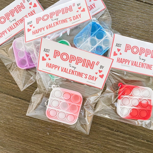 Valentine's Day Treat Bag Topper, Valentines Poppin Gift Tags ...