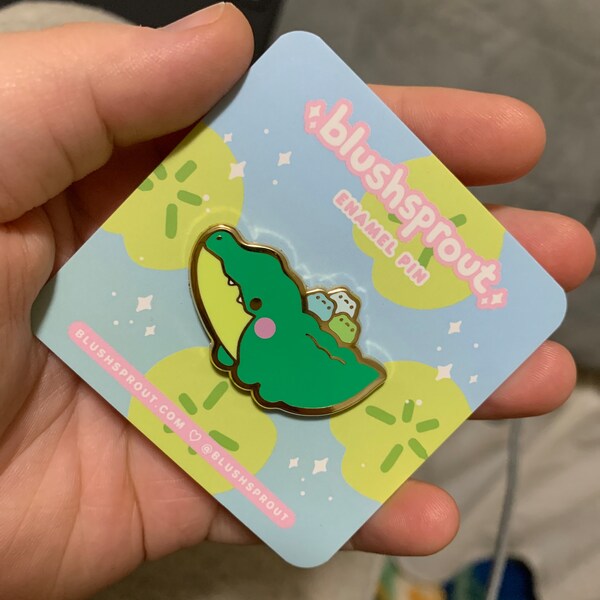 Alligator Enamel Pin | Cute Kawaii Gator Pin, Green Crocodile Reptile ...