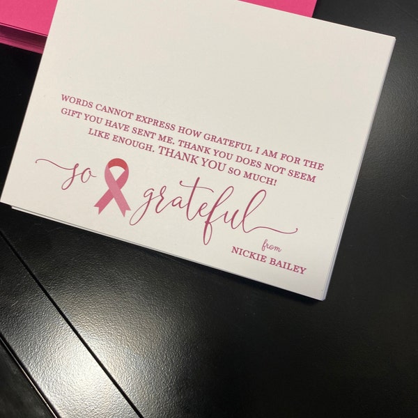 Personalized Thank You Cards Breast Cancer | Cancer Card | Cancer ...