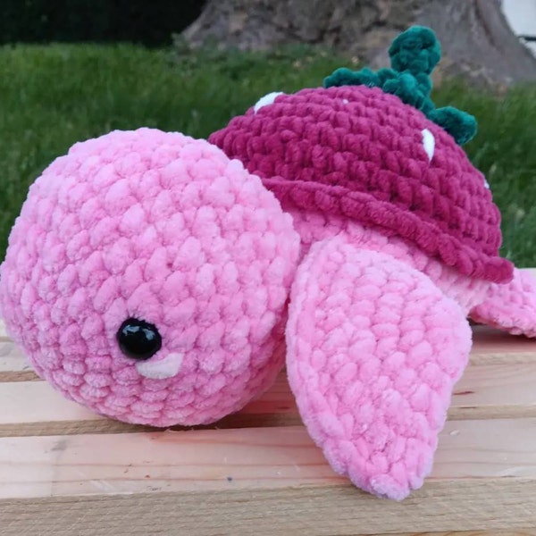 Crochet Strawberry Turtle Pattern PDF Download Beginner Friendly ...