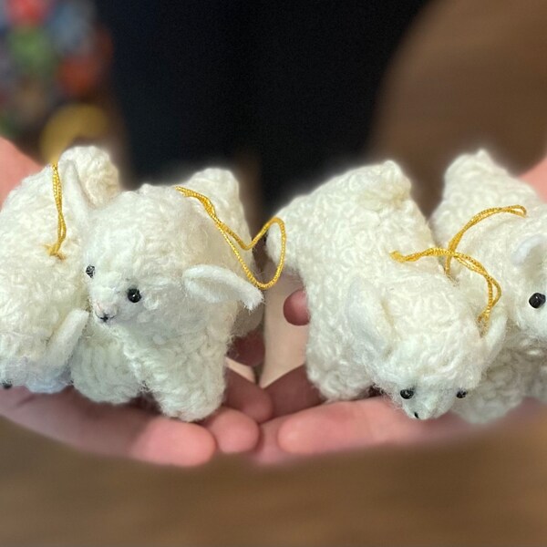 Adorable Handmade Wool Felt Sheep Ornament, Great for Any Decoration ...