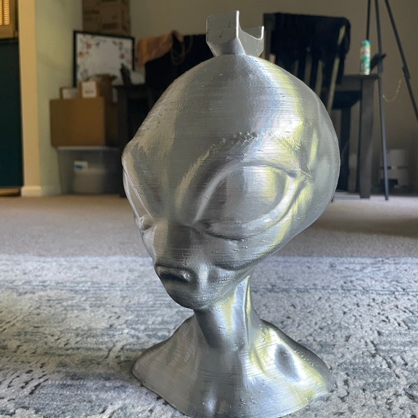Alien Head Headphone Stand! Headset Holder Rack, Grey Area 51 ...