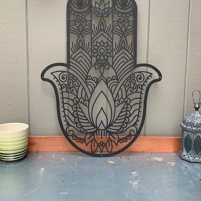 Hamsa Wall Art, Hamsa Wall Hangings Decor, Hamsa Hand Large Metal Wall ...